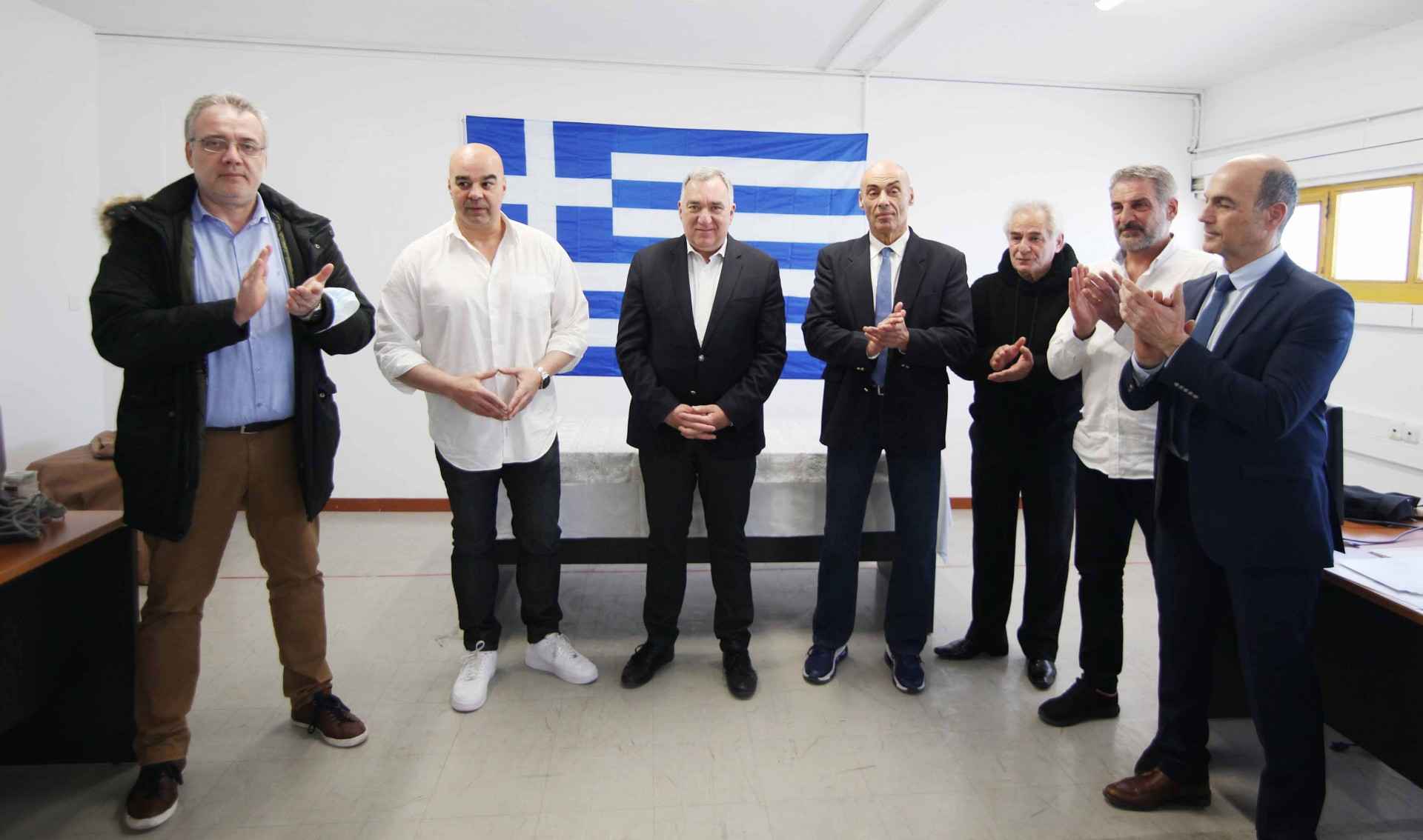 Αγιασμός των γραφείων της Ελληνικής Ομοσπονδίας Διελκυστίνδας στη Λαμία ...